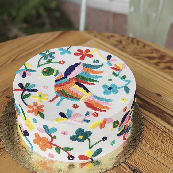 Folk Art Embroidery Cake | 2tarts Bakery